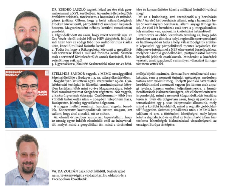 Kihagyták az ellenzéki jelölt bemutatkozását a kerületi újságból, mert ...