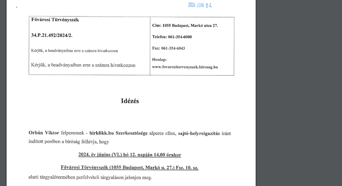 Orbán Viktor rossz bíróságon perelte be a Hírklikket | Media1